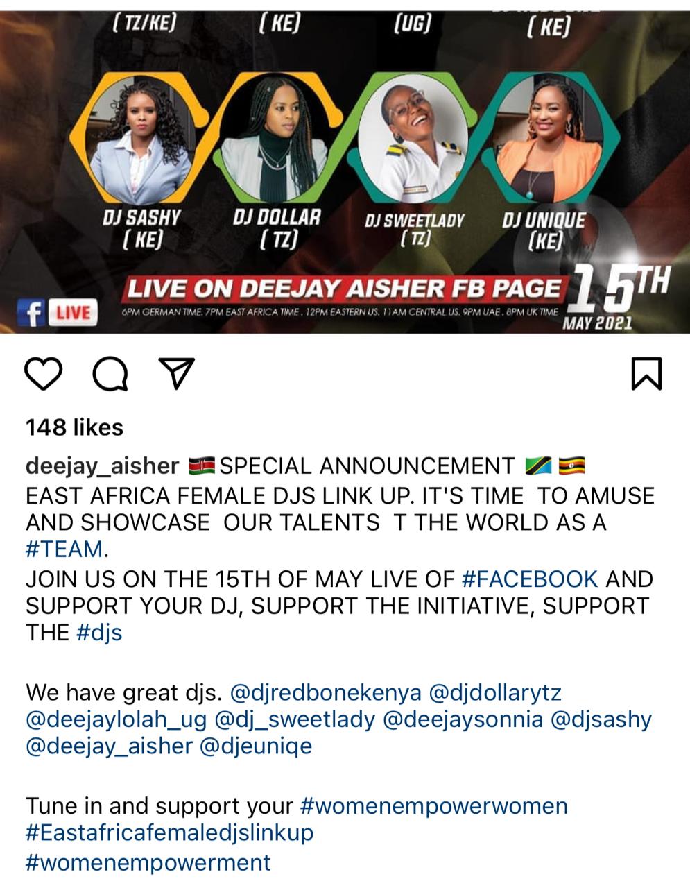 East African Female DJs to hold live show on Facebook to promote women empowerment